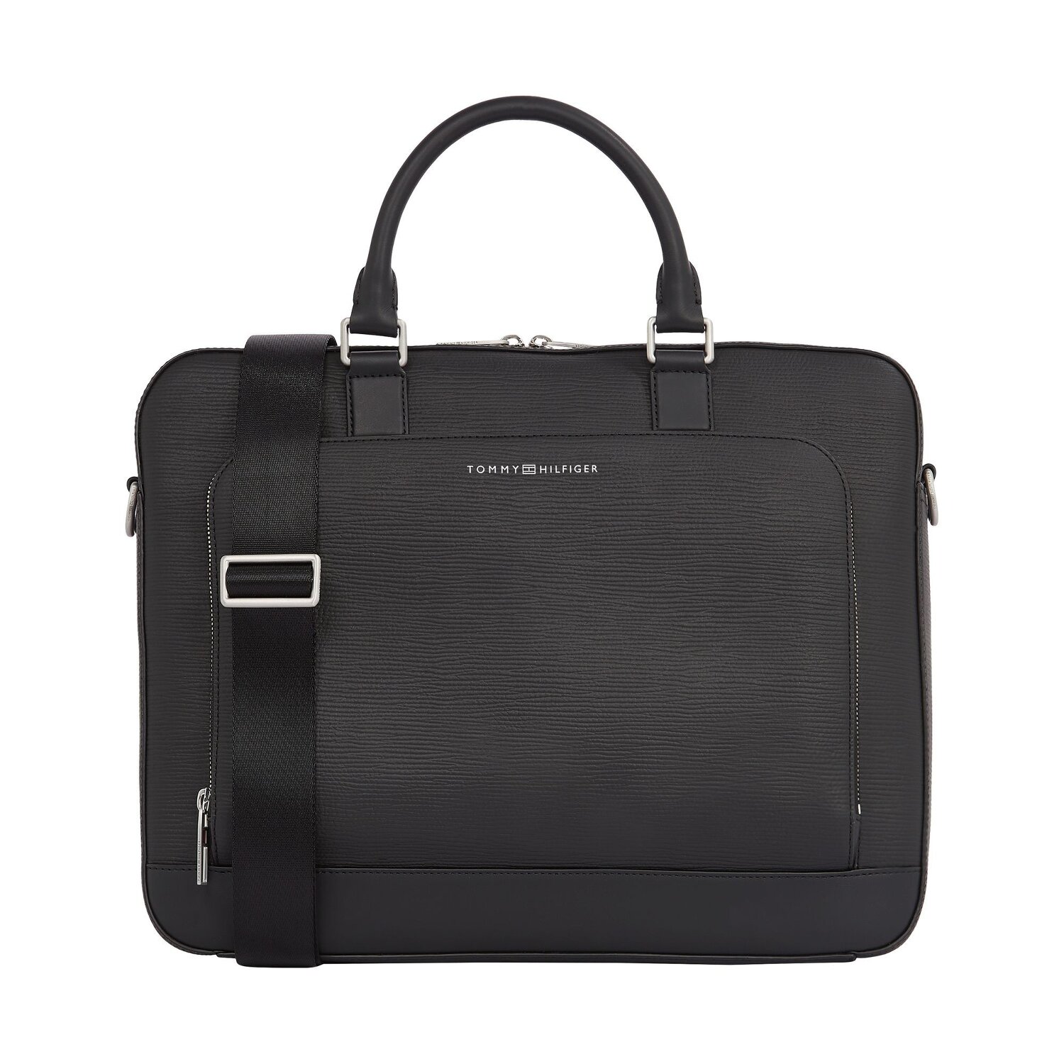 Tommy Hilfiger Business Laptoptasche Leder 40 cm black bei welovebags